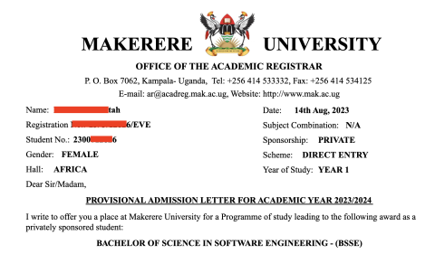 How To Download Your Admission Letter From The Application Portal | Answers at Makerere ...